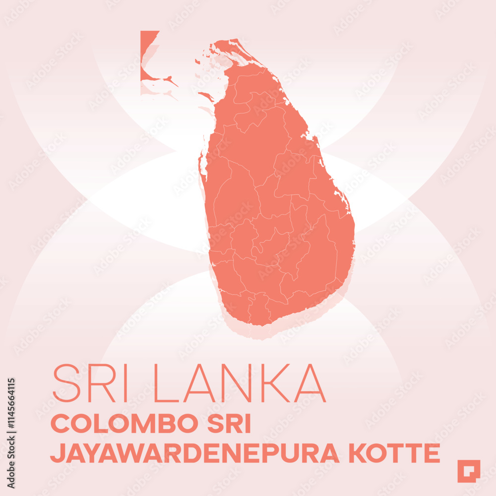 Sri Lanka vector map, Vector map of Sri Lanka, editable eps, AI files ...