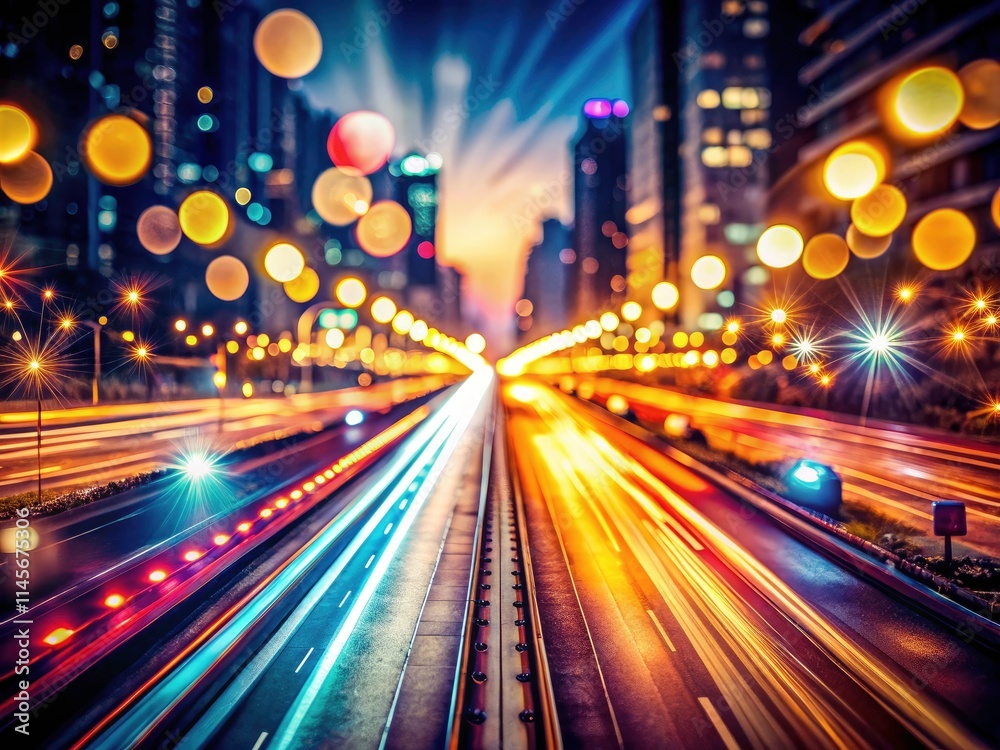 Glowing Light Streaks Abstract Background, Fast Speed Light Effect ...