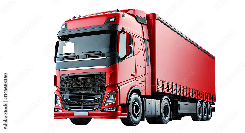 large Cargo truck Lorry front view for make mockup isolated on Png ...