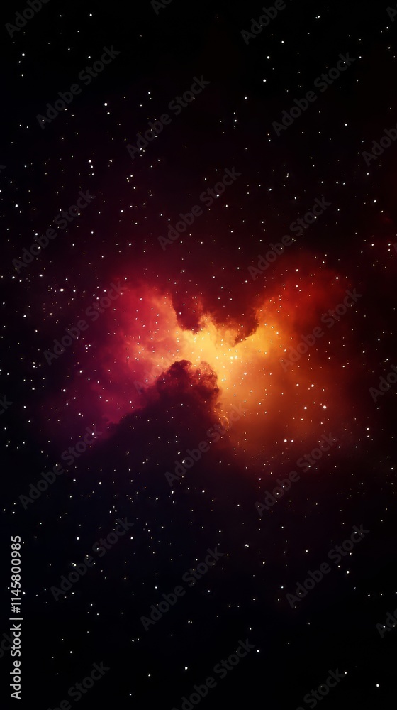 Abstract illustration, colorful space galaxy cloud nebula. stary night ...