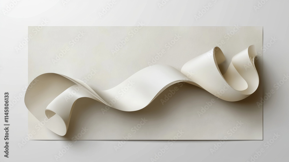 Realistic animation set of craft paper sheet falling down isolated on ...