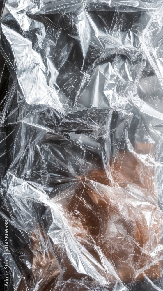 Plastic surface bag pack box transparent case texture overlay effect ...