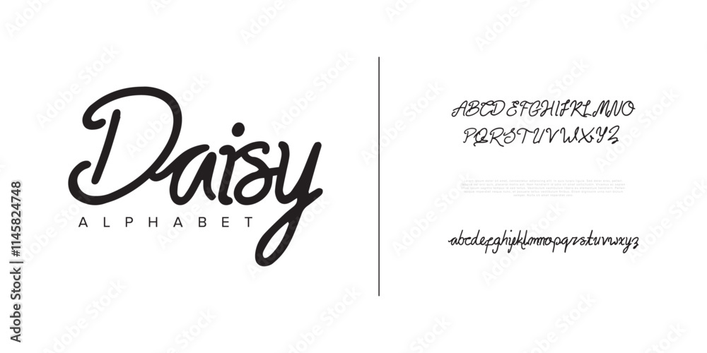 Daisy handwrite font Calligraphy Logotype Script Brush Font Type Font lettering handwritten ...