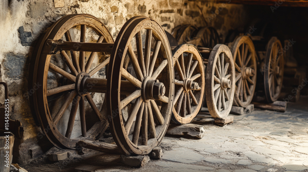 Wheels Evolution from Old Primitive Stone Ring and Ancient Wooden to ...