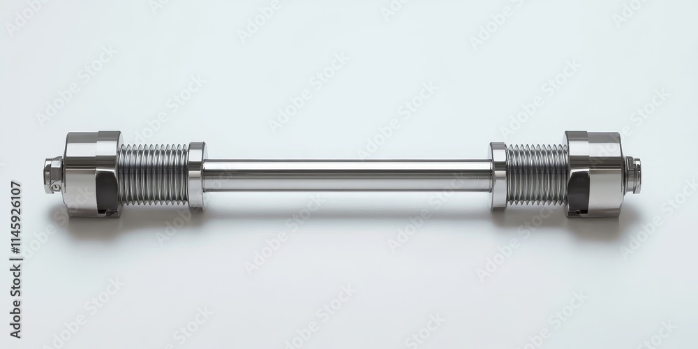 Double expansion anchor fastener displayed against a white background ...