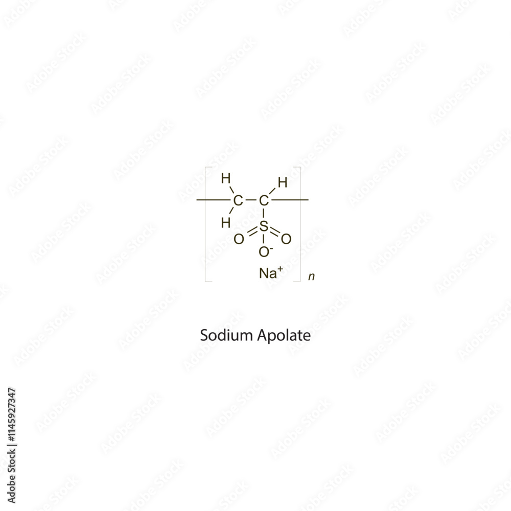 Sodium Apolate flat skeletal molecular structure heparinoid ...