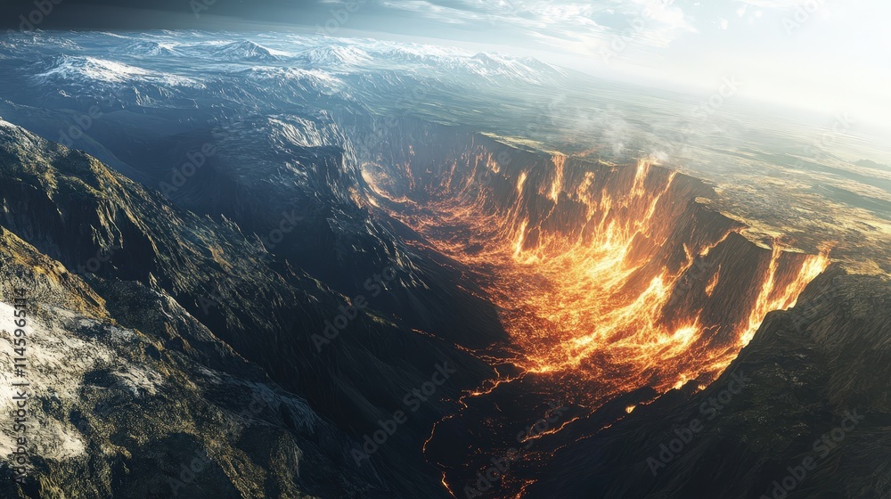 A visual representation of the Earth's crust experiencing an imbalance ...