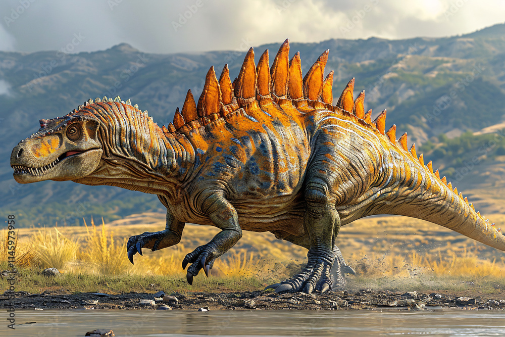 Spinosaurus Dinosaur realistic Photo Images Real details skin texture ...
