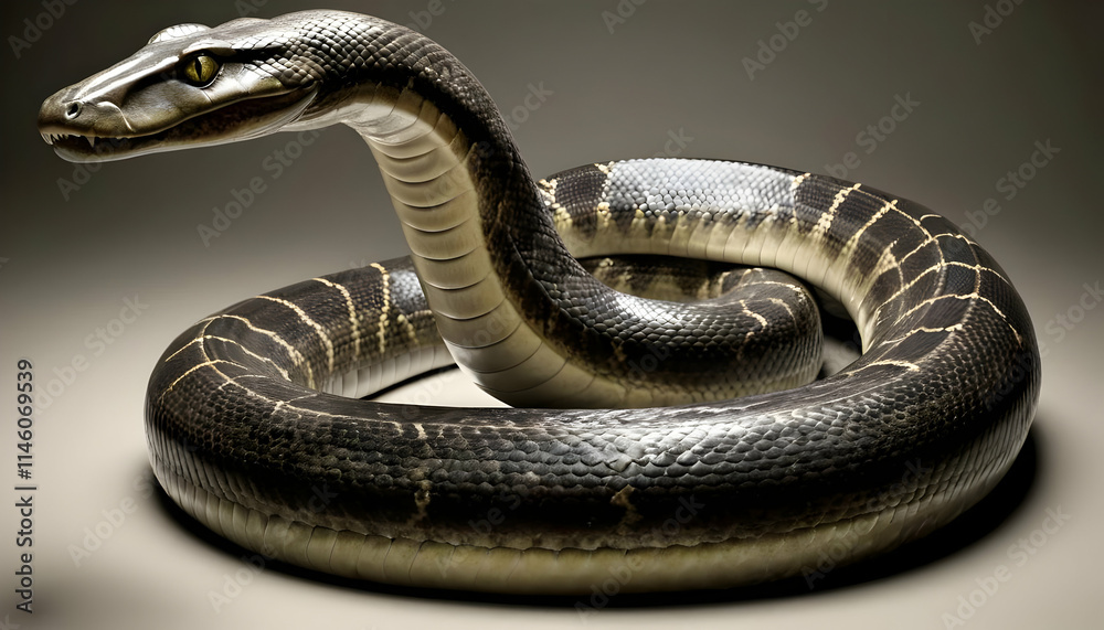 Majestic Titanoboa: A Gigantic Prehistoric Serpent, Digital Rendering ...