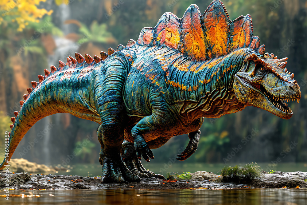 Spinosaurus Dinosaur realistic Photo Images Real details skin texture ...