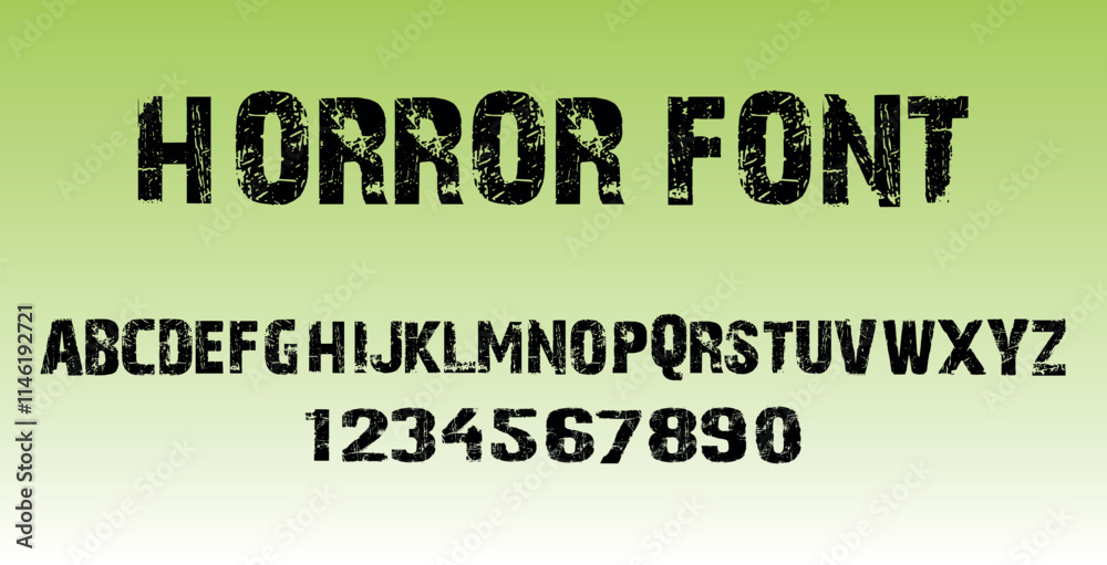 Horror dark lettering tattoo vector type font. grunge style Y2k type ...