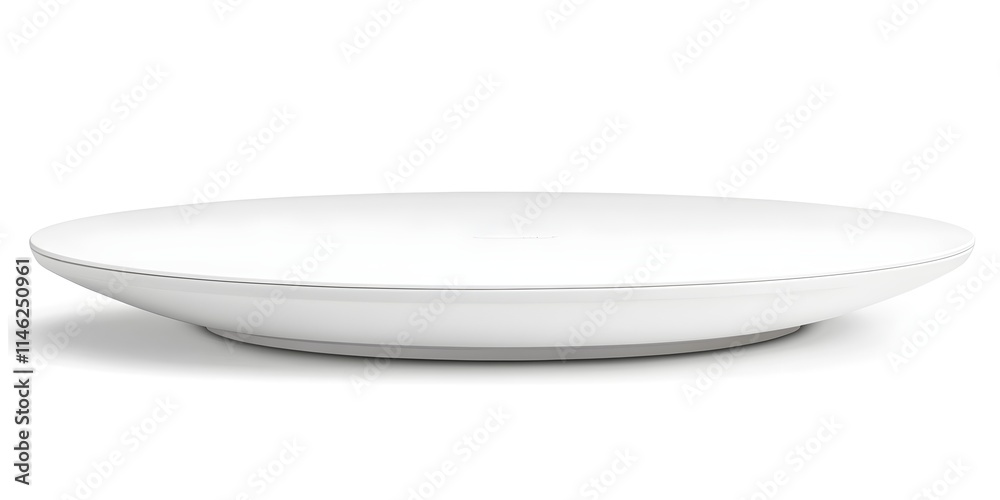 White plate, white background, front view, high resolution, no text or ...