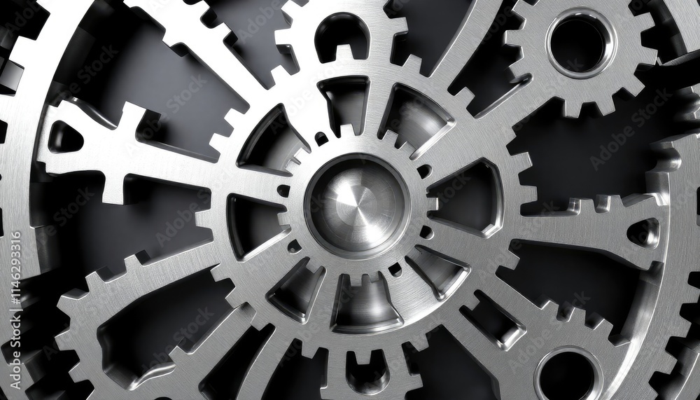 4K HD Wallpapers Intricate, Rotating Silver Gear Patterns Forming A ...