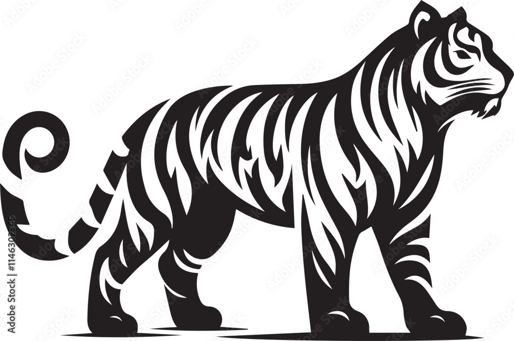 Image vectorielle Stock tiger, tiger logo vector, tiger vector ...