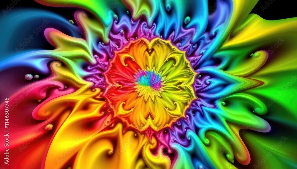 4K HD Wallpapers Vibrant Fractal Patterns Shifting And Changing Shape ...