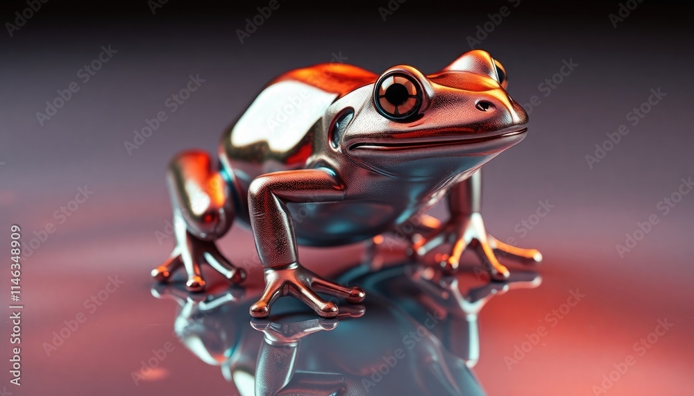 4K HD Wallpapers Surreal Frog With Metallic Skin, Hopping Across A ...