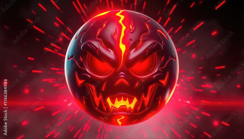 4K HD Wallpapers Angry Emoji With Molten Veins And Glowing Cracks ...