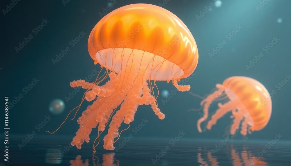 4K HD Wallpapers Massive Glowing Jellyfish With Translucent Features ...