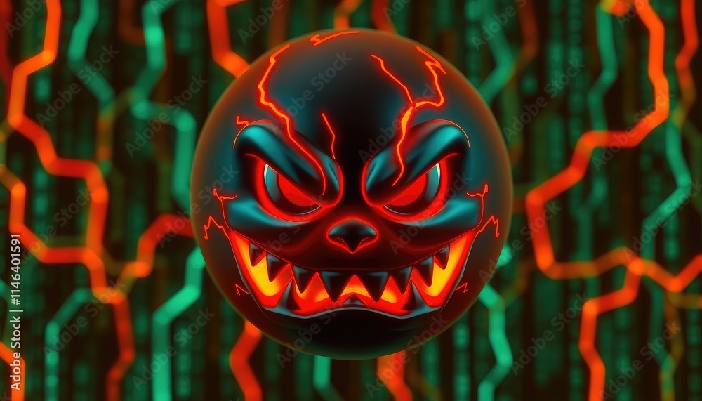 Foto de Stock 4K HD Wallpapers Angry Emoji With Fiery Molten Veins ...