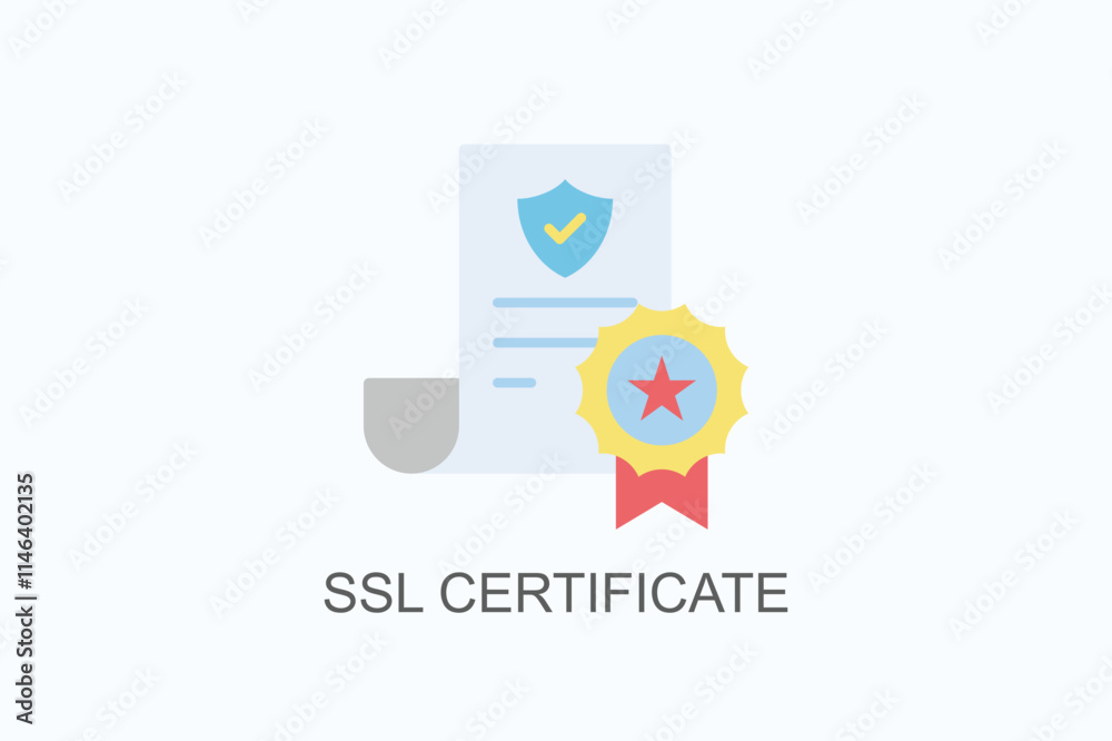 Ssl Certificate Vector, Icon Or Logo Sign Symbol Illustration Stock ...