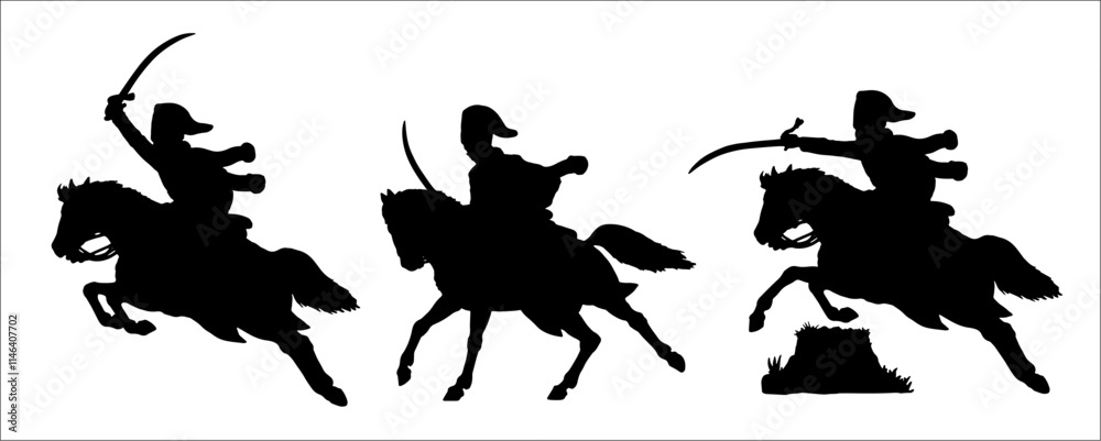 Light cavalry - french Hussar. Mounted soldier of the Napoleonic army ...