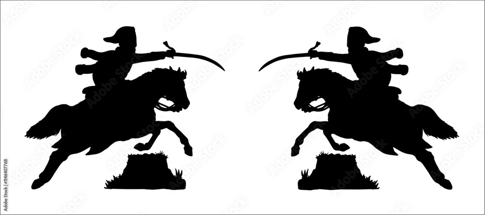 Light cavalry - french Hussar. Mounted soldier of the Napoleonic army ...