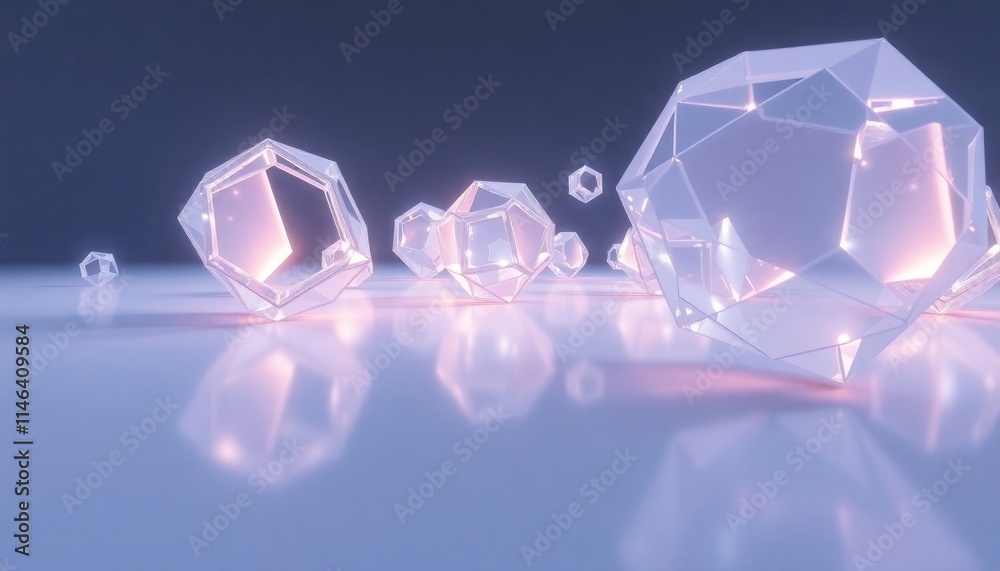 4K HD Wallpapers Geometric Structures Floating In A Void, Casting ...