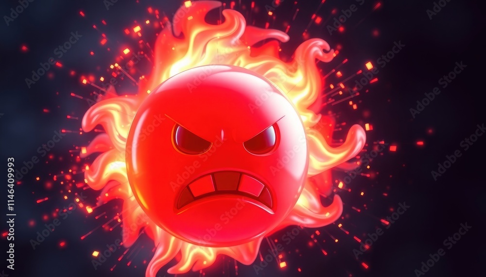 Ilustracja bez tantiem: 4K HD Wallpapers Angry Emoji With A Translucent ...