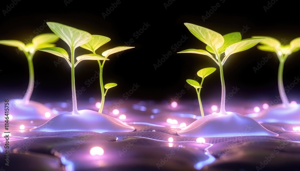 4K HD Wallpapers Bioluminescent Plants With Radiant, Flowing Light ...