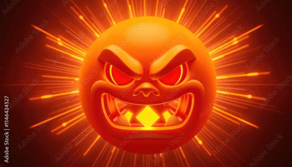 4K HD Wallpapers Angry Emoji With An Energy Core At Its Center ...