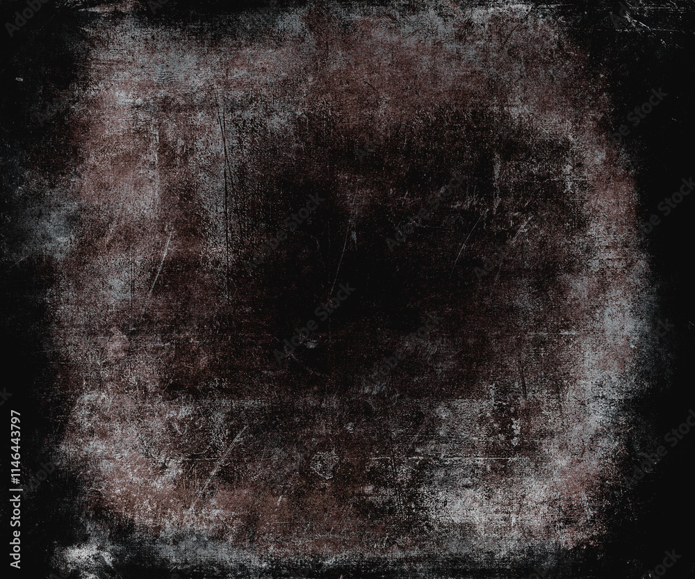 Dark grunge scratched scary horror background, obsolete texture with ...