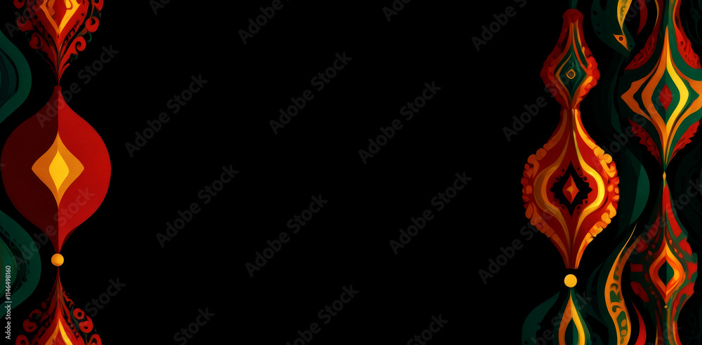 African ethnic tribal clash ornament background. Simple hand drawn ...