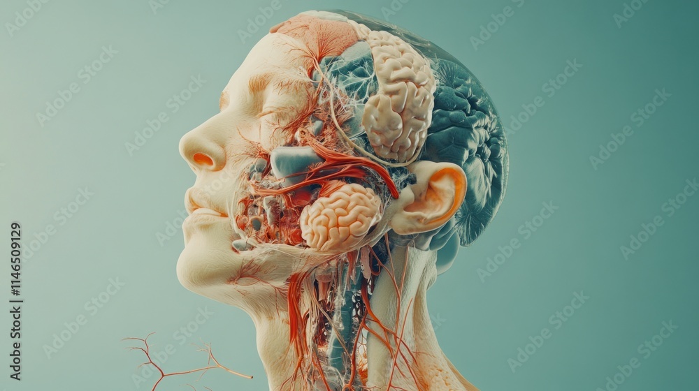 Human Anatomy Head and Neck: A Detailed 3D Visualization of Internal ...