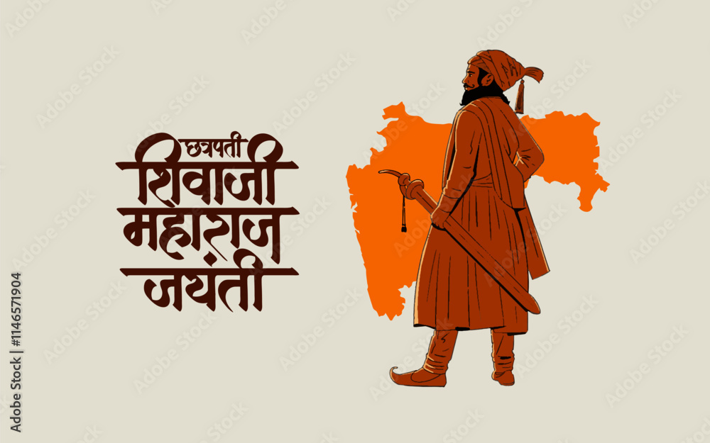 Chhatrapati Shivaji Maharaj Jayanti calligraphy in Hindi, Marathi with ...
