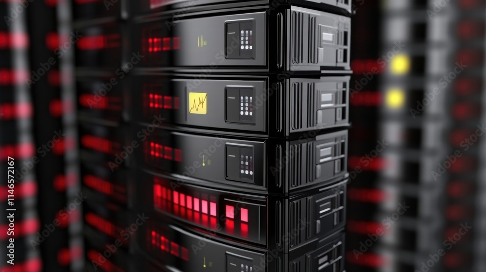 server rack data center technology Stock Illustration | Adobe Stock