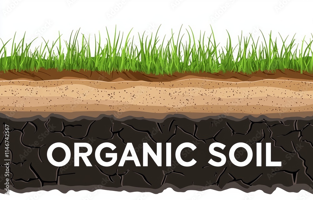 Ilustración de Stock Infographics of soil layers, earth texture ...