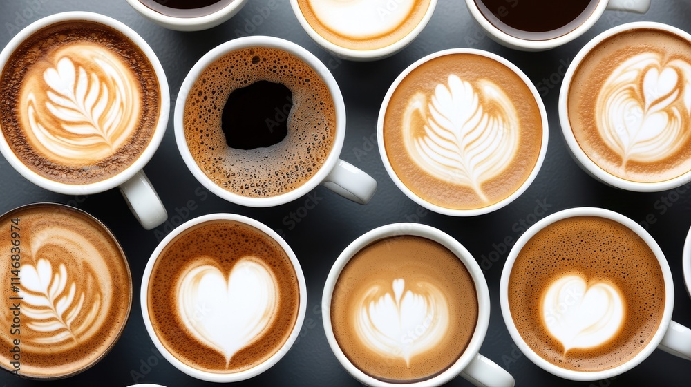 Networking coffee break with diverse group in modern office setting ...