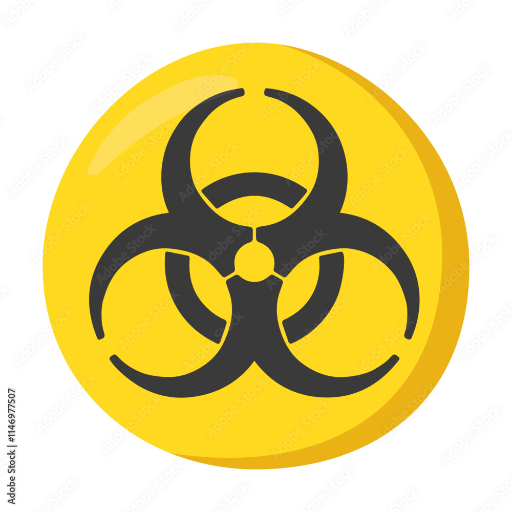 Biohazard Emoji Icon Illustration. Biological Vector Symbol Emoticon ...