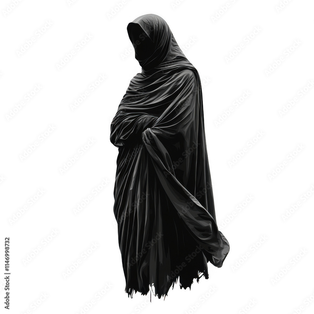 Black icon of Thobe Middle East isolated on a transparent background ...