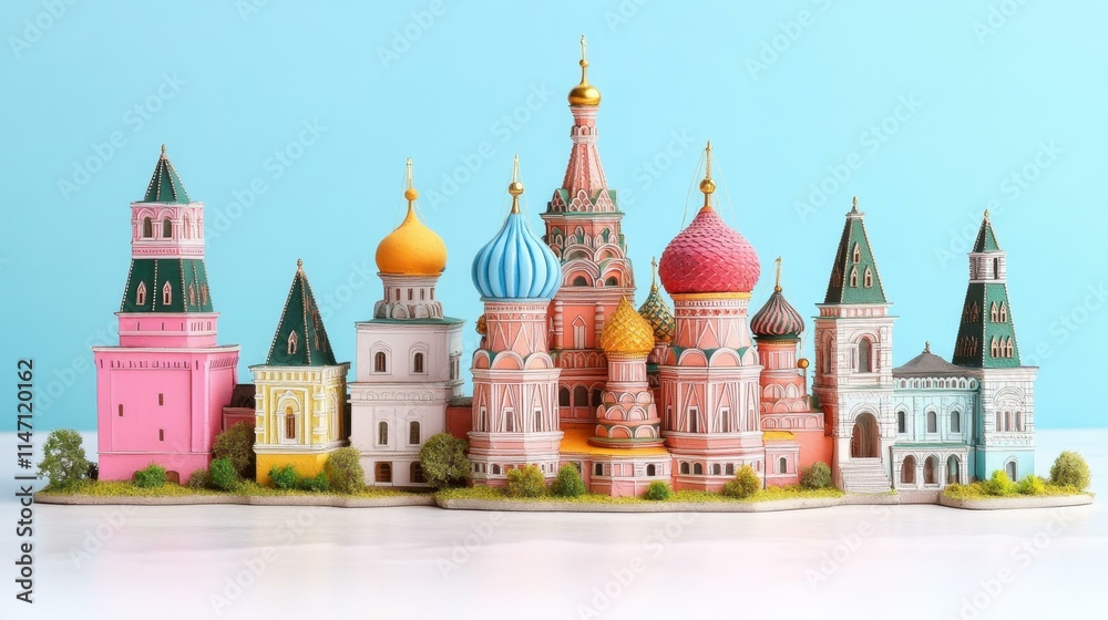 Iconic Landmarks Miniatures St. Basil's Cathedral - Miniature replica ...