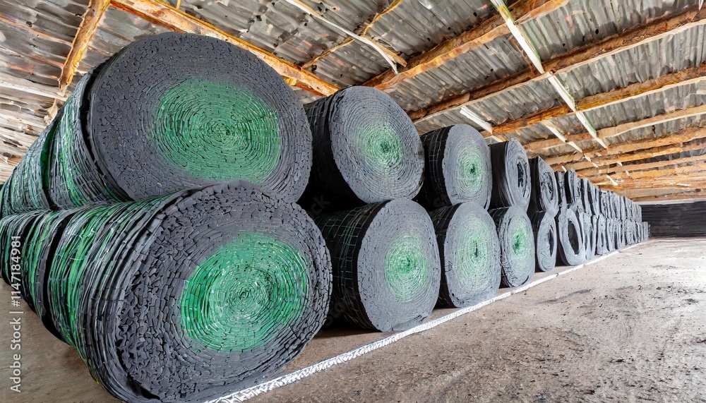 Foto de Stock Raw Rubber in Bales Ready for Processing and Tire ...