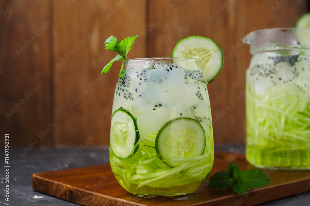 Shaved cucumber ice is a typical Indonesian drink, made from shaved ...