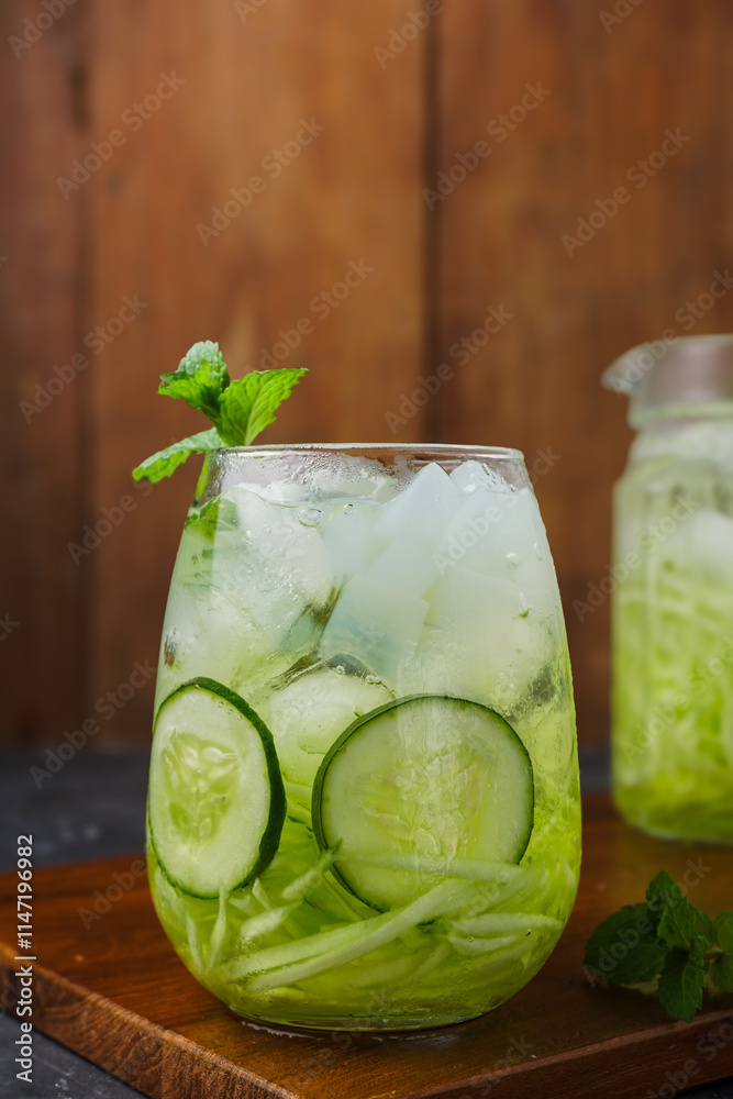 Shaved cucumber ice is a typical Indonesian drink, made from shaved ...