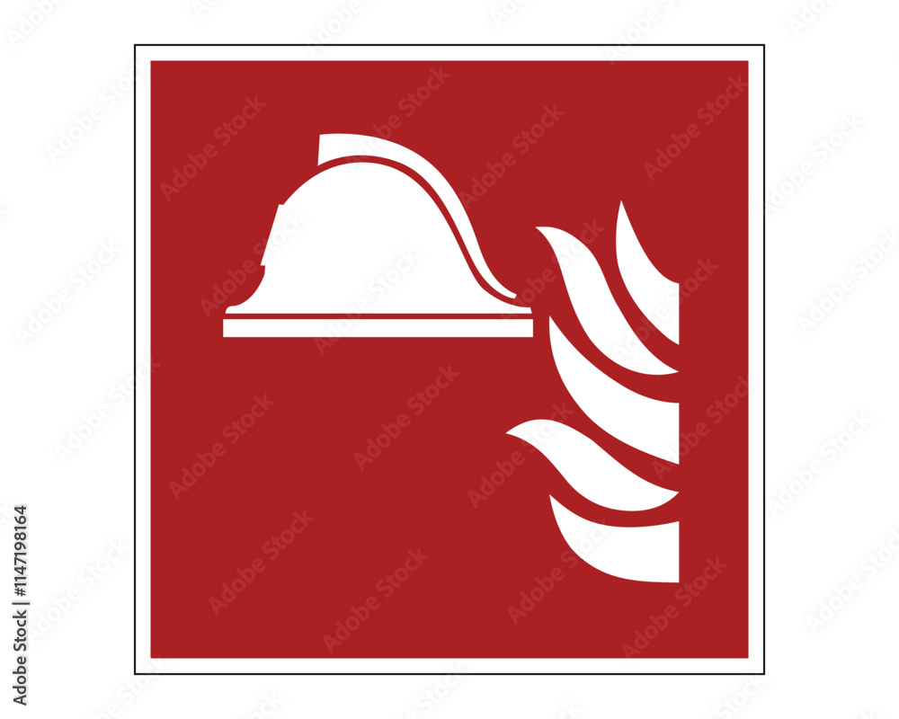Collection of Firefighting Equipment Sign Vector Indicating Location of ...