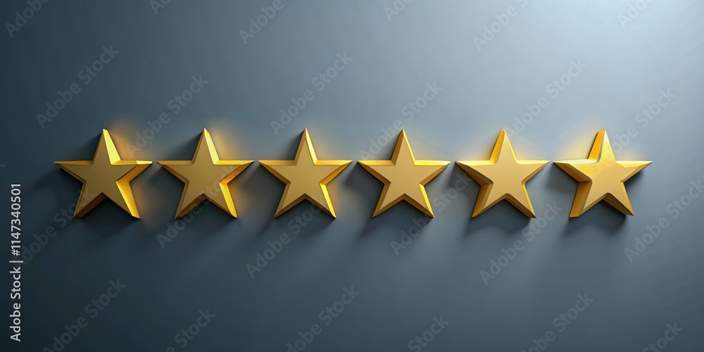 High customer satisfaction rating with five stars on a review website ...