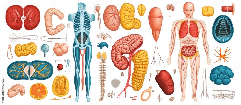 Human Anatomy Illustration: A Comprehensive Guide to Internal Organs ...