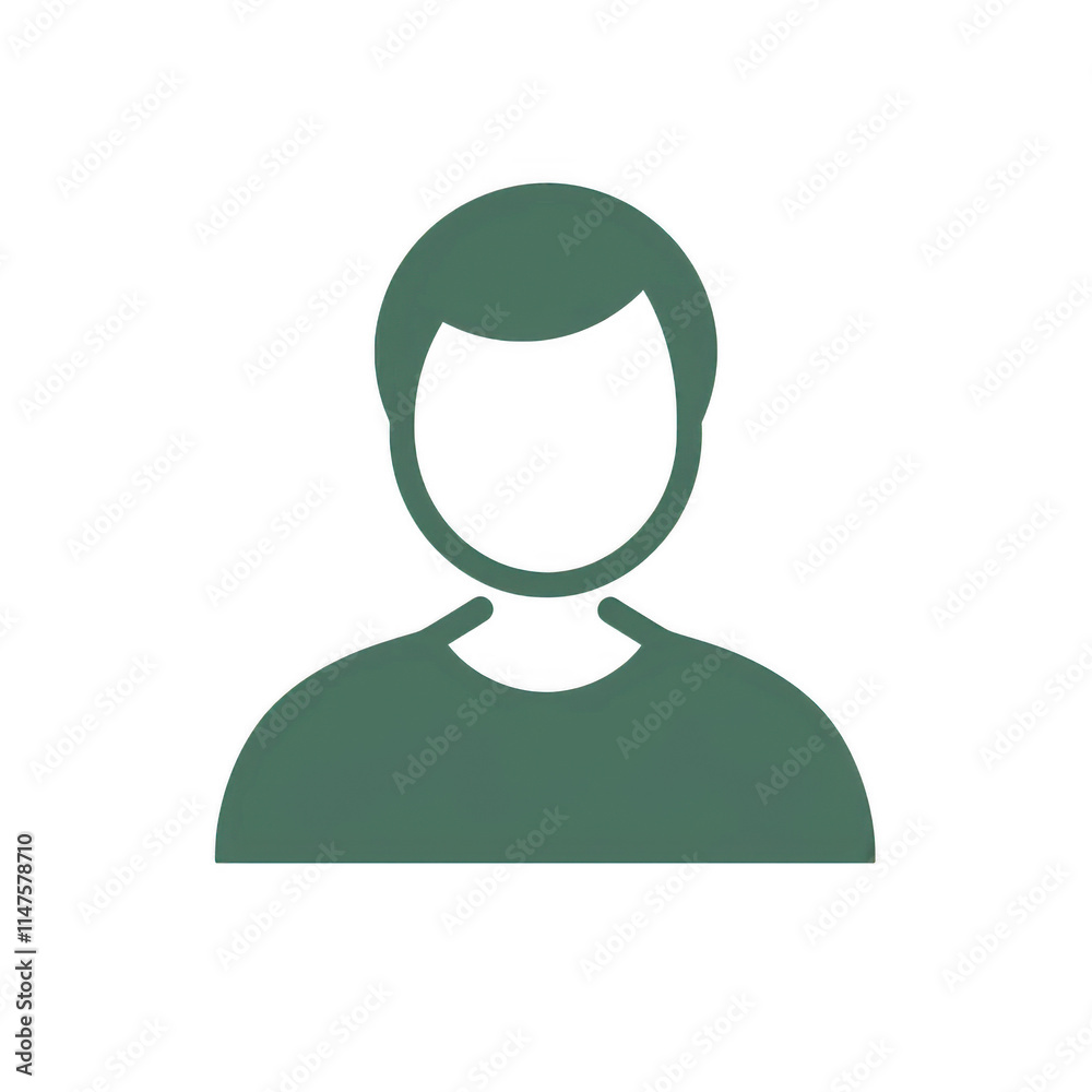 Green icon of contact isolated on a transparent background Minimalist ...