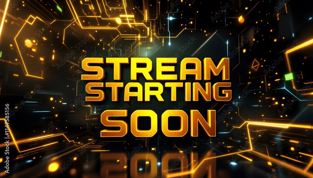 Engaging Stream Starting Soon Twitch Screen Stock Illustration | Adobe ...