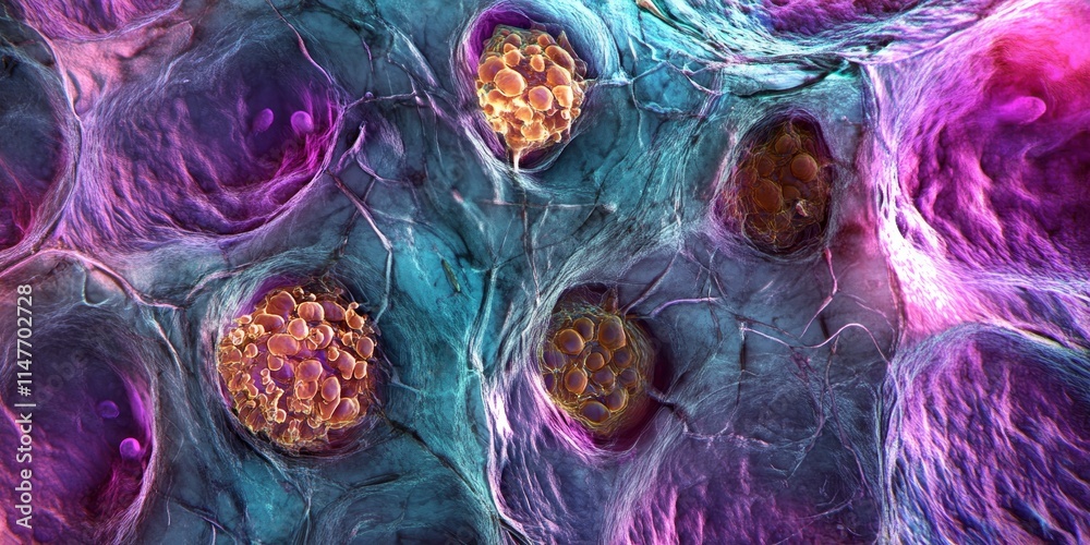 Onion root tip cells undergoing mitosis observed under a microscope ...