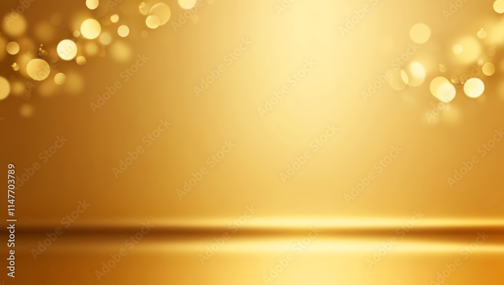 Luxurious golden matte surface with seamless gradients and bokeh effect ...